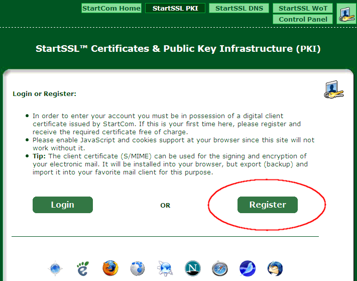 無料 SSL 証明書 StartSSL を使う